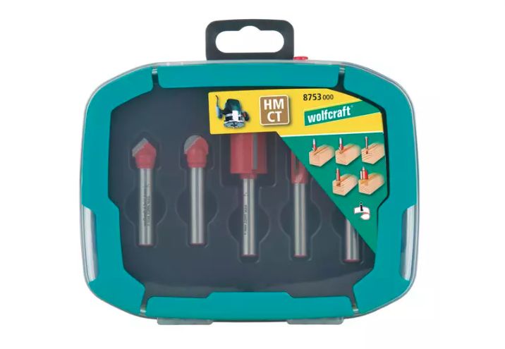 Set glodala prihvat 8 mm - 5 kom. - 8753000 - WOLFCRAFT