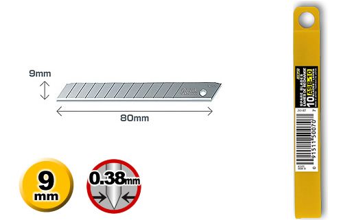 Rezervni nožići - 10 kom/pak - 9 mm - ASB-10 - OLFA