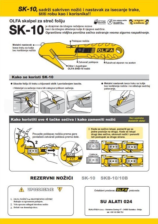 Sigurnosni skalpel 17,8 mm - SK-10 - Olfa