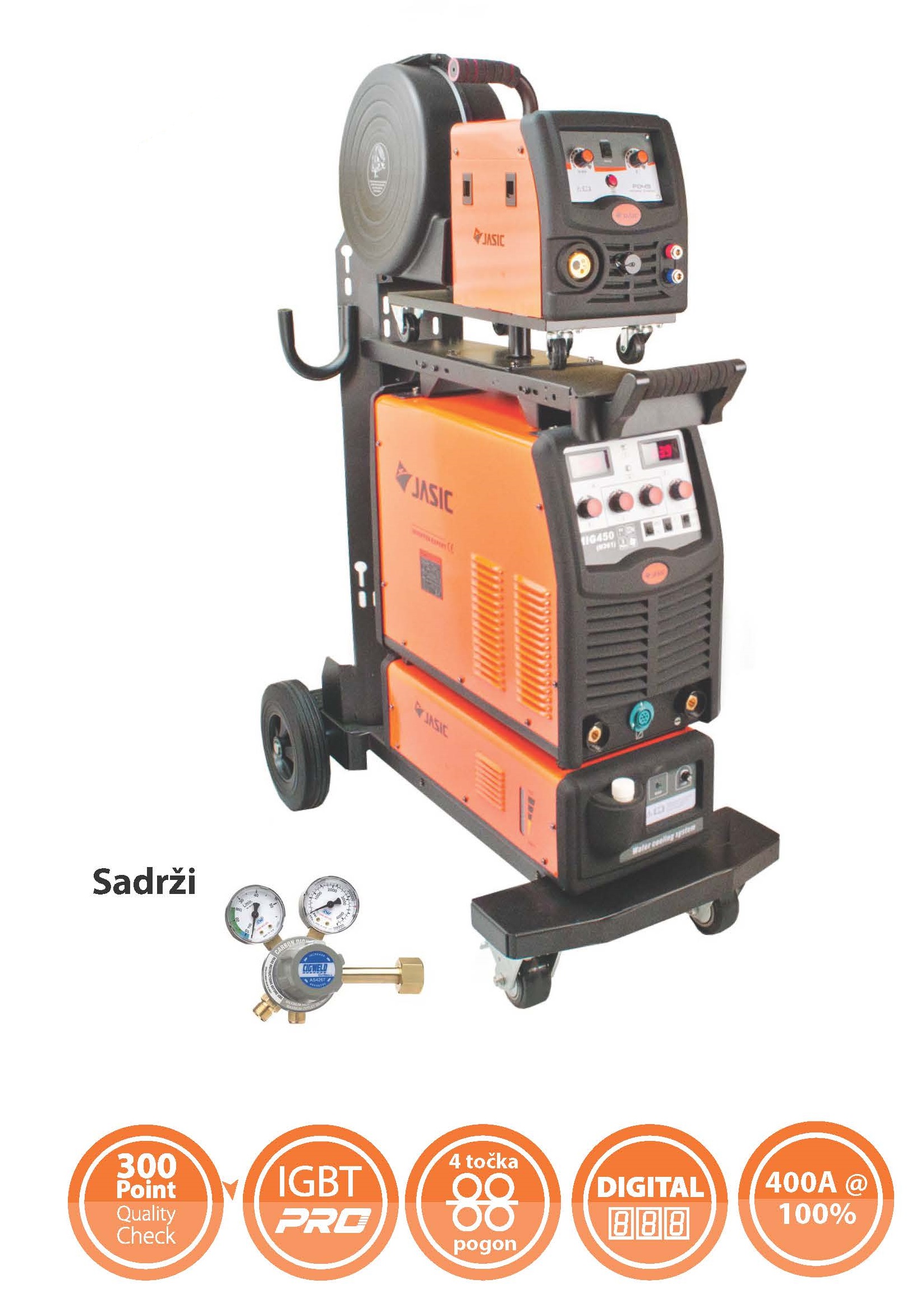 Jasic aparat za varenje MIG 400 DIGI N361 (3F CO2 MIG/MAG/REL/TIG) - sa ...