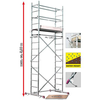 Krause Corda montažna skela max.radna visina 5m, platforma 1,50 x 0,56 ...