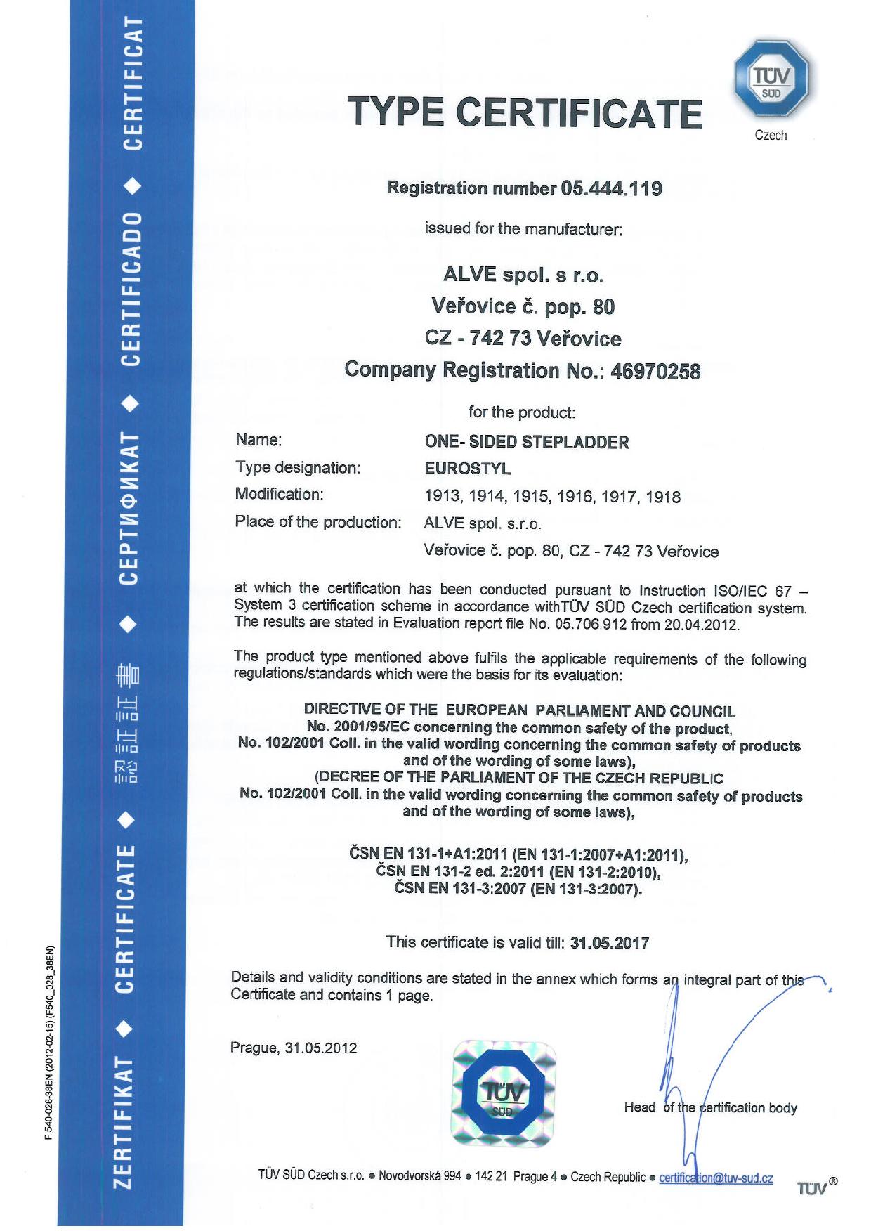 Alve FORTE alu trodelne merdevine 3x15, 4.40m / 10.91m (8615)