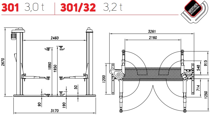 Werther dvostubna elektromehanička sa 1 motorom 3T 301