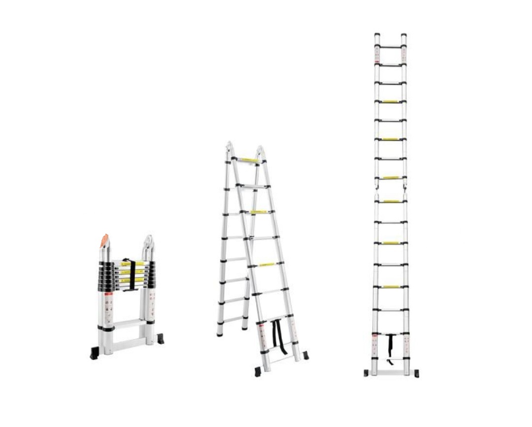 Preklopne teleskopske merdevine 5m / 2.5m + 2.5m