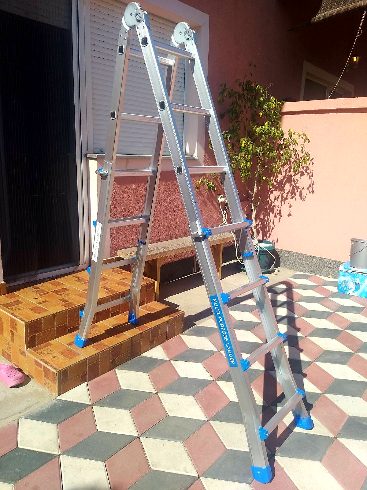 Teleskopske višenamenske aluminijumske merdevine 4x4