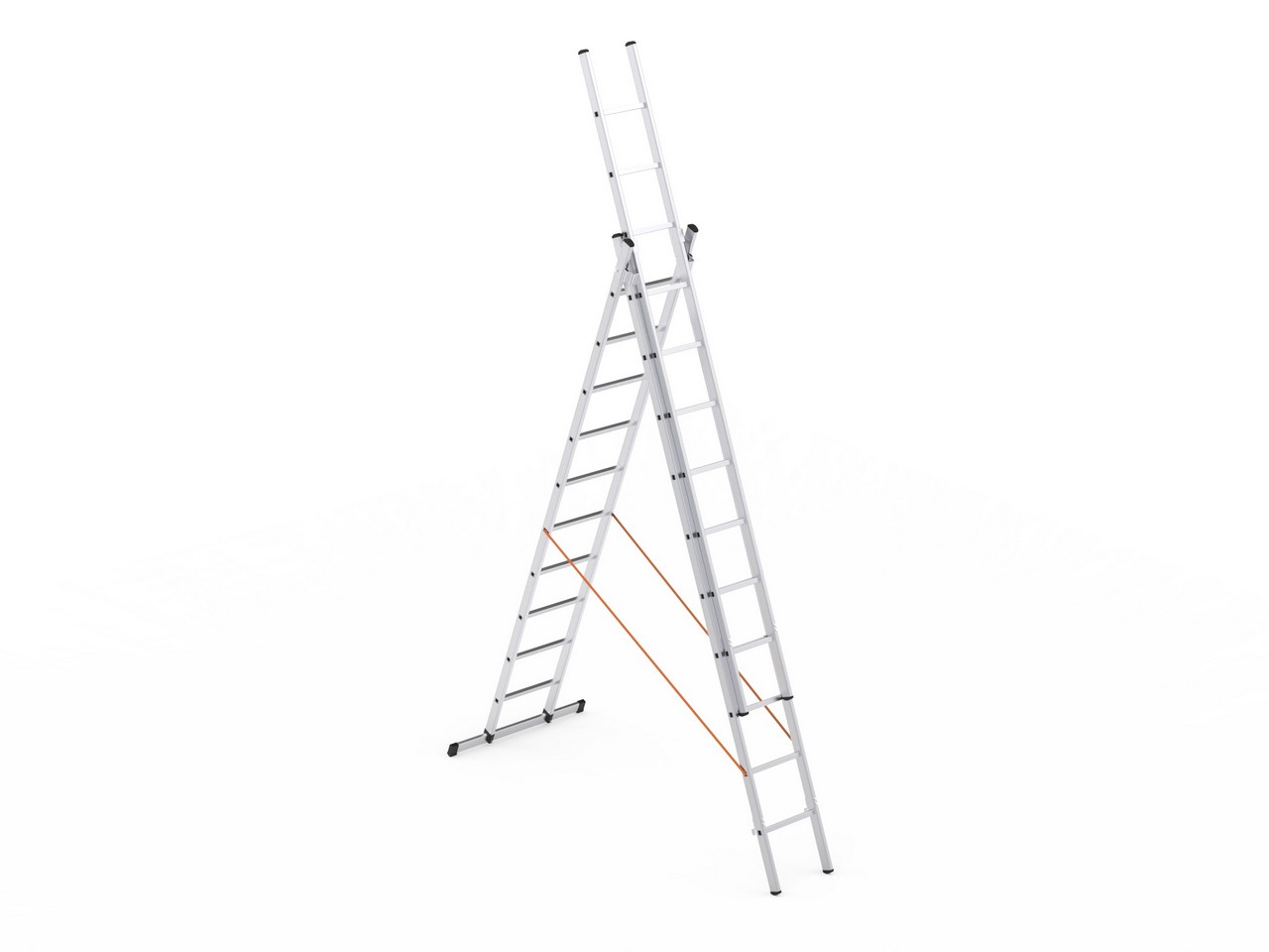 Aluminijumske trodelne merdevine univerzalne 3×10 - 2.7/7.05m ATM