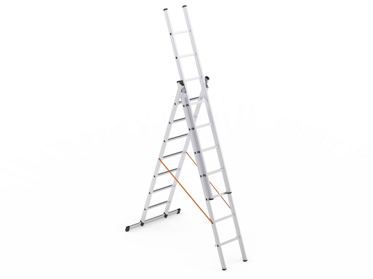 Aluminijumske trodelne merdevine univerzalne 3×13 - 3.6/9.4m ATM