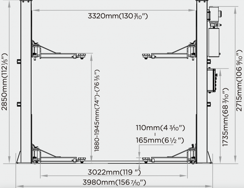 Balanshi dvostubna dizalica 5.5t automatska PL-5.5-2DE
