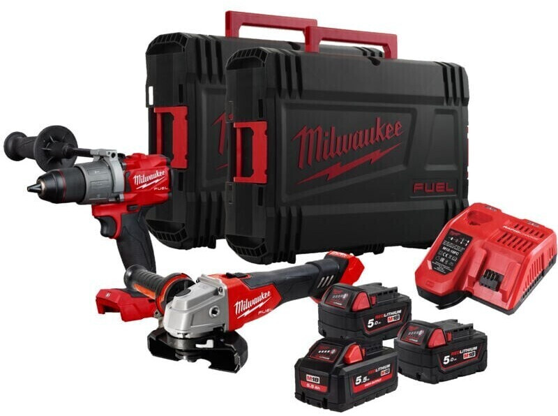 Milwaukee aku set M18 FPP2Y2-553X (vib. bušilica-odvijač + ugaona ...