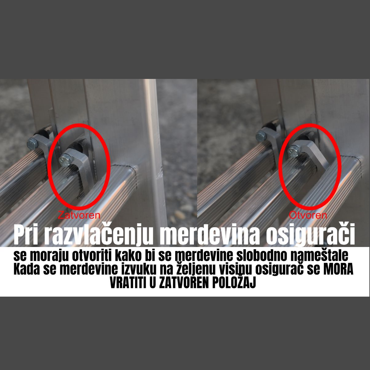 CENTAURE alu trodelne merdevine 3x11, 3.1/6.5m