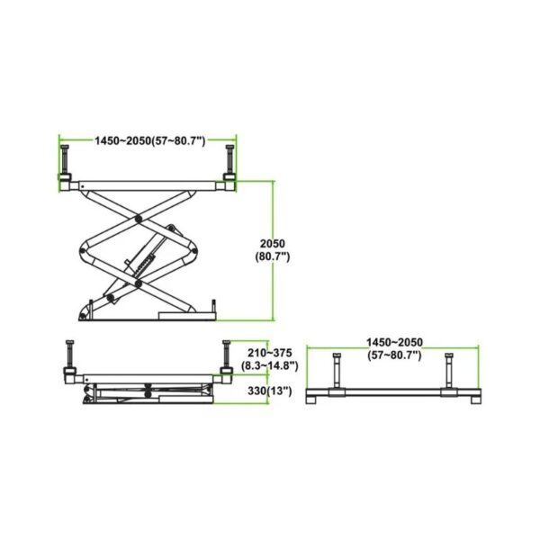 Balanshi makazasta dizalica ukopavajuca 3.5t produzene rampe PL-E35L